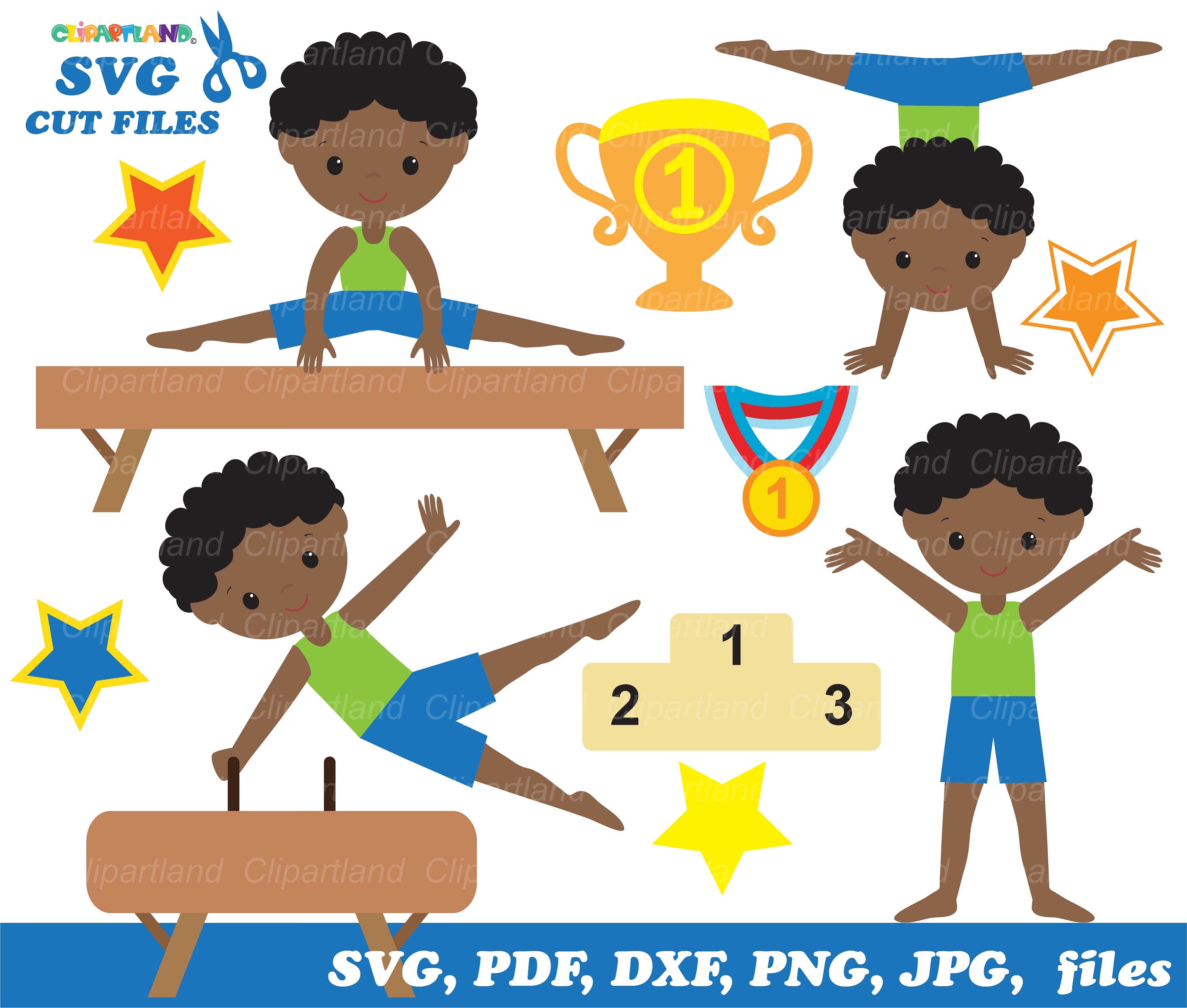 Boy Gymnastics Clip Art