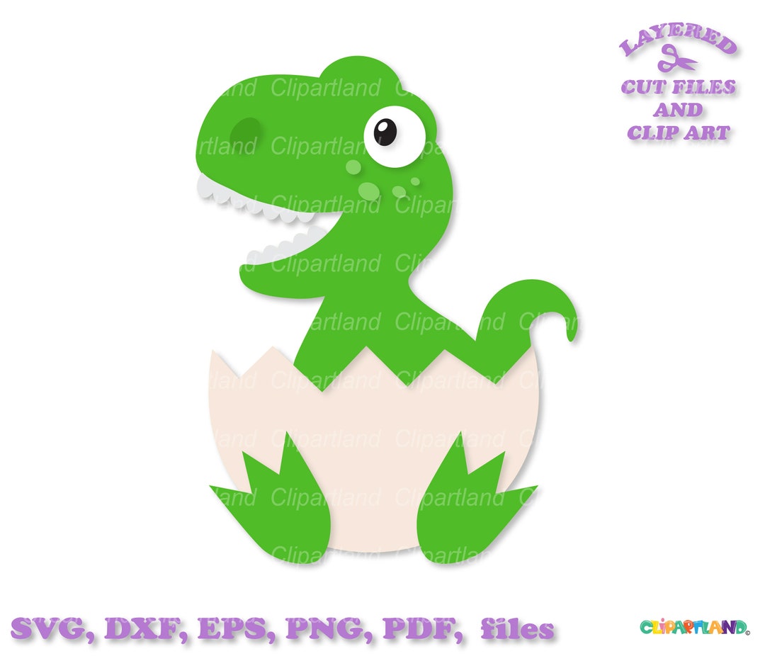 INSTANT Download. Cute Hatched Baby Dinosaur T Rex Svg Cut Files and ...