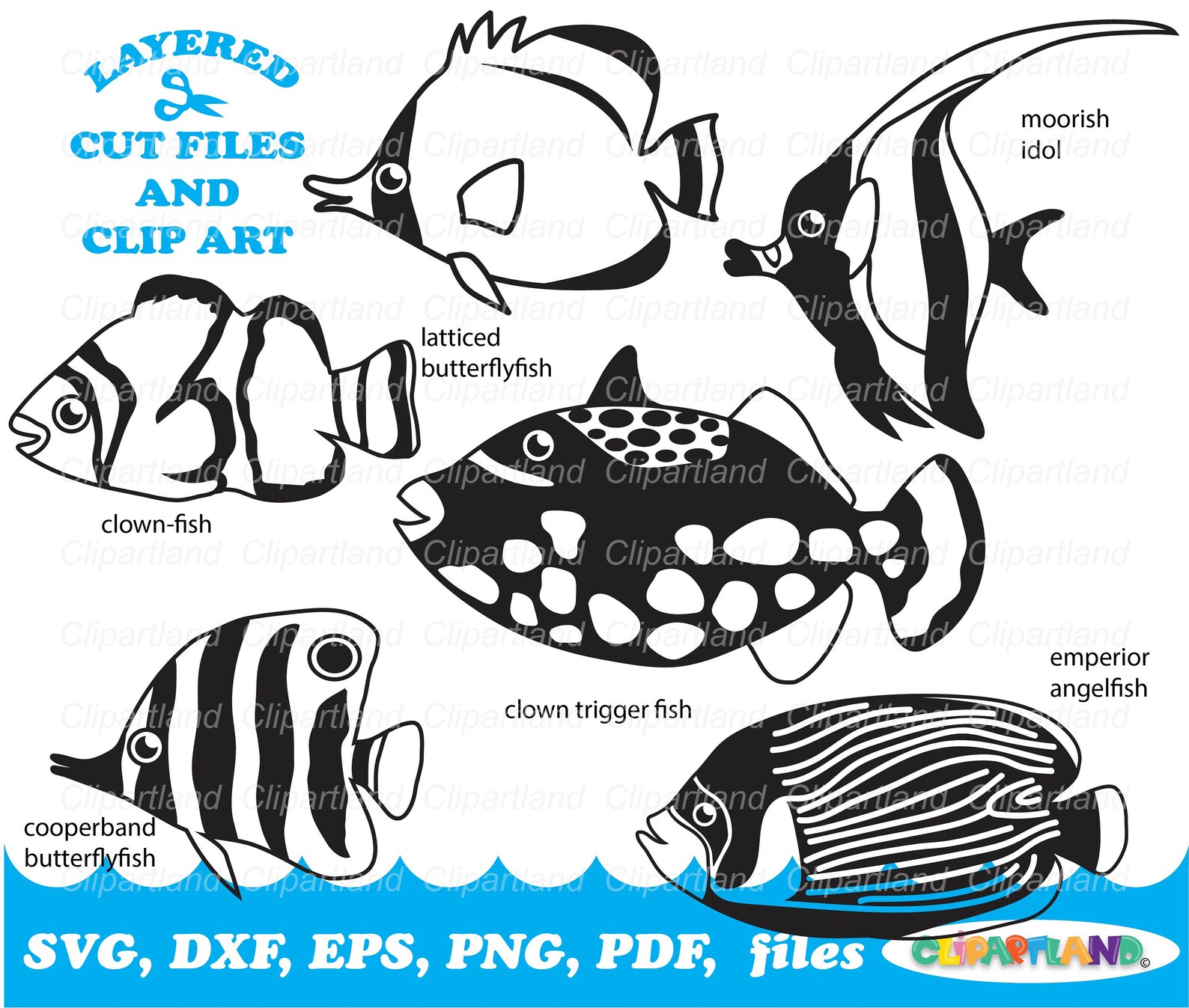 INSTANT Download. Sea Fish Svg Cut File and Clip Art. - Etsy