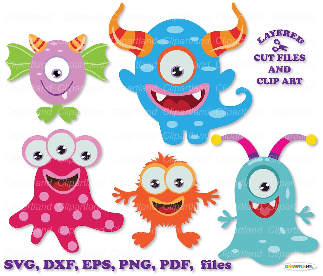 INSTANT Download. Cute Monster Svg Cut Files. Personal and Commercial ...