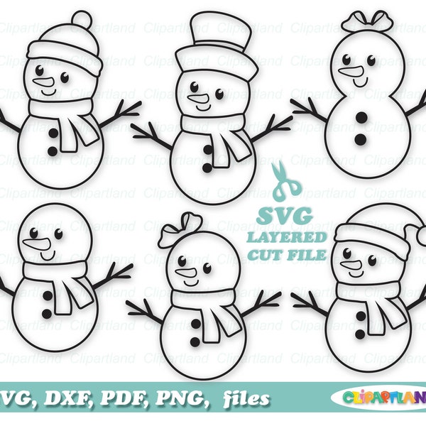 Snowman Clip Art - Etsy