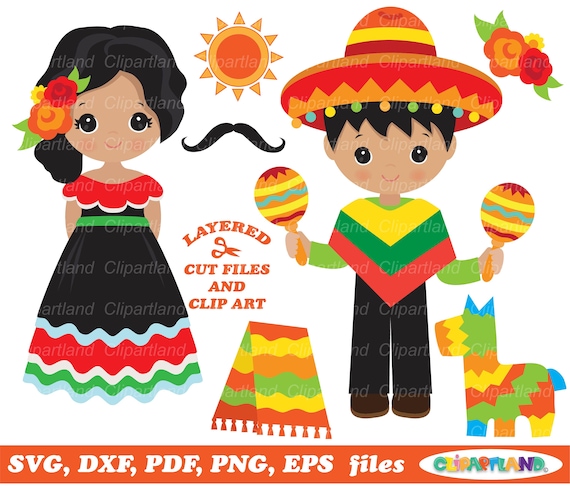INSTANT Download. Fiesta Svg Dxf Cut Files and Clip Art. - Etsy