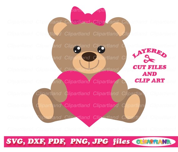 INSTANT Download. Valentine Bear Girl Svg. Bvg_1. Personal and - Etsy