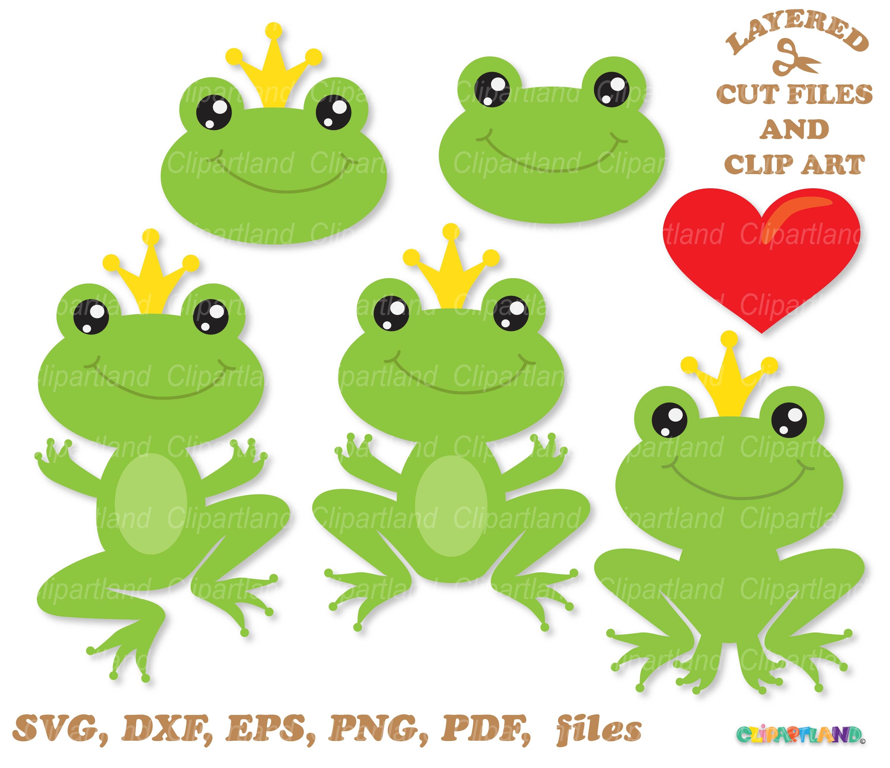 INSTANT Download. Cute Frog Prince Fairy Tale Bundle Svg Cut Files ...
