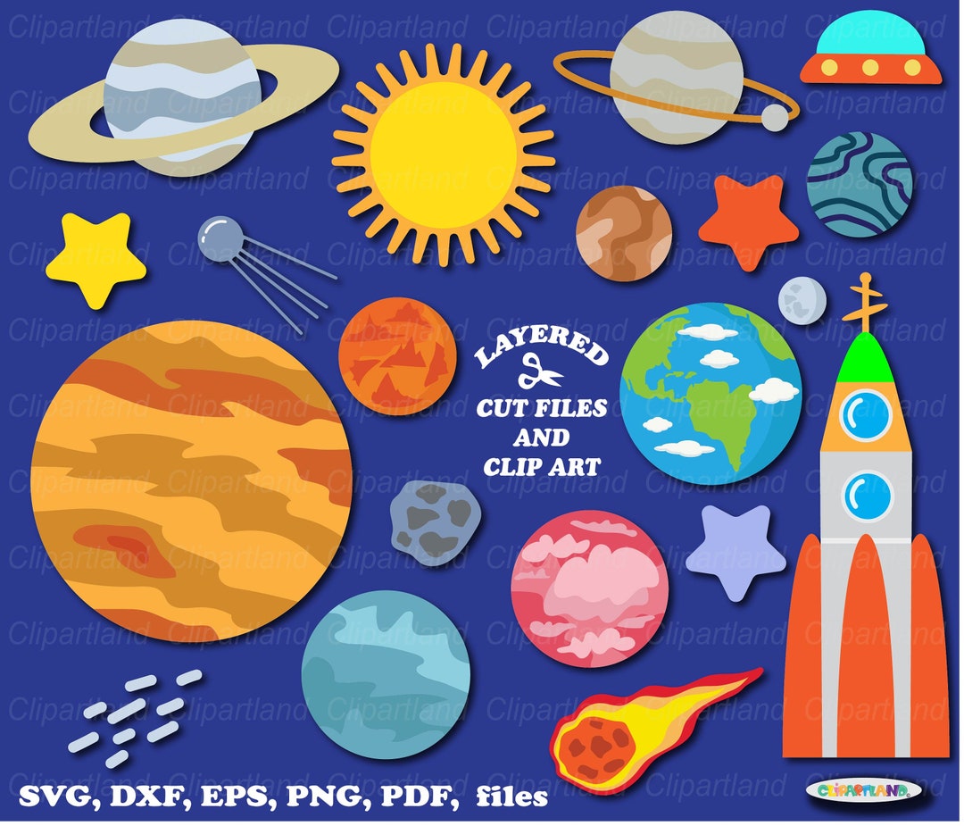 INSTANT Download. Planets of the Solar System. Space Svg Cut File and ...