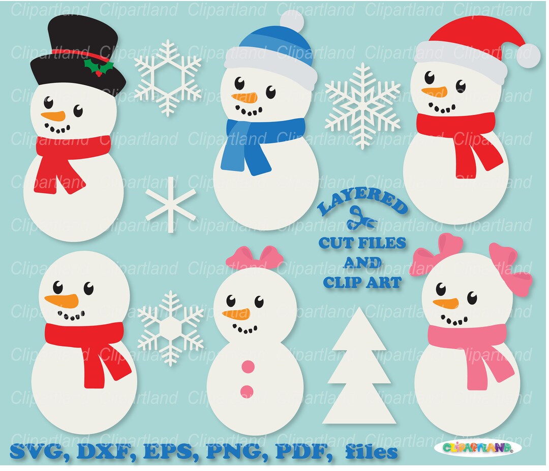 INSTANT Download. Cute Snowman Svg Cut File and Clip Art. Commercial ...