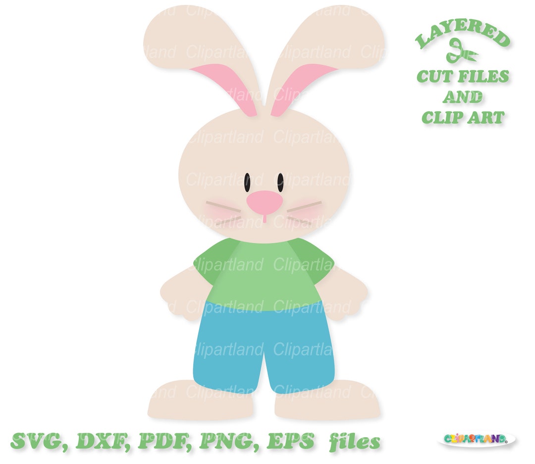 Cute Easter Bunny Boy Clipart, SVG Cut Files (digital Download) - Etsy