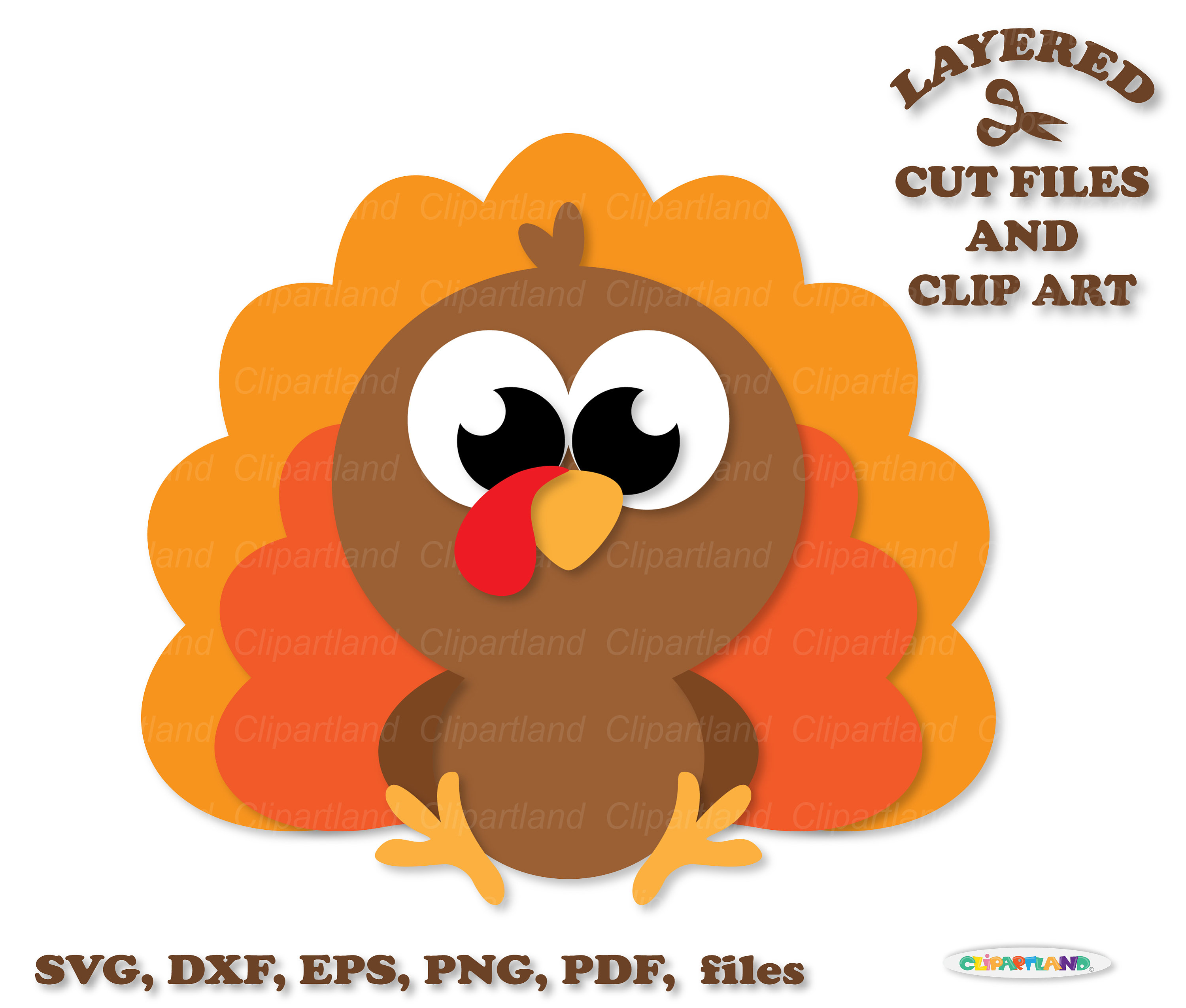 Cute Turkey SVG Cut Files & Clipart (digital Download) - Etsy