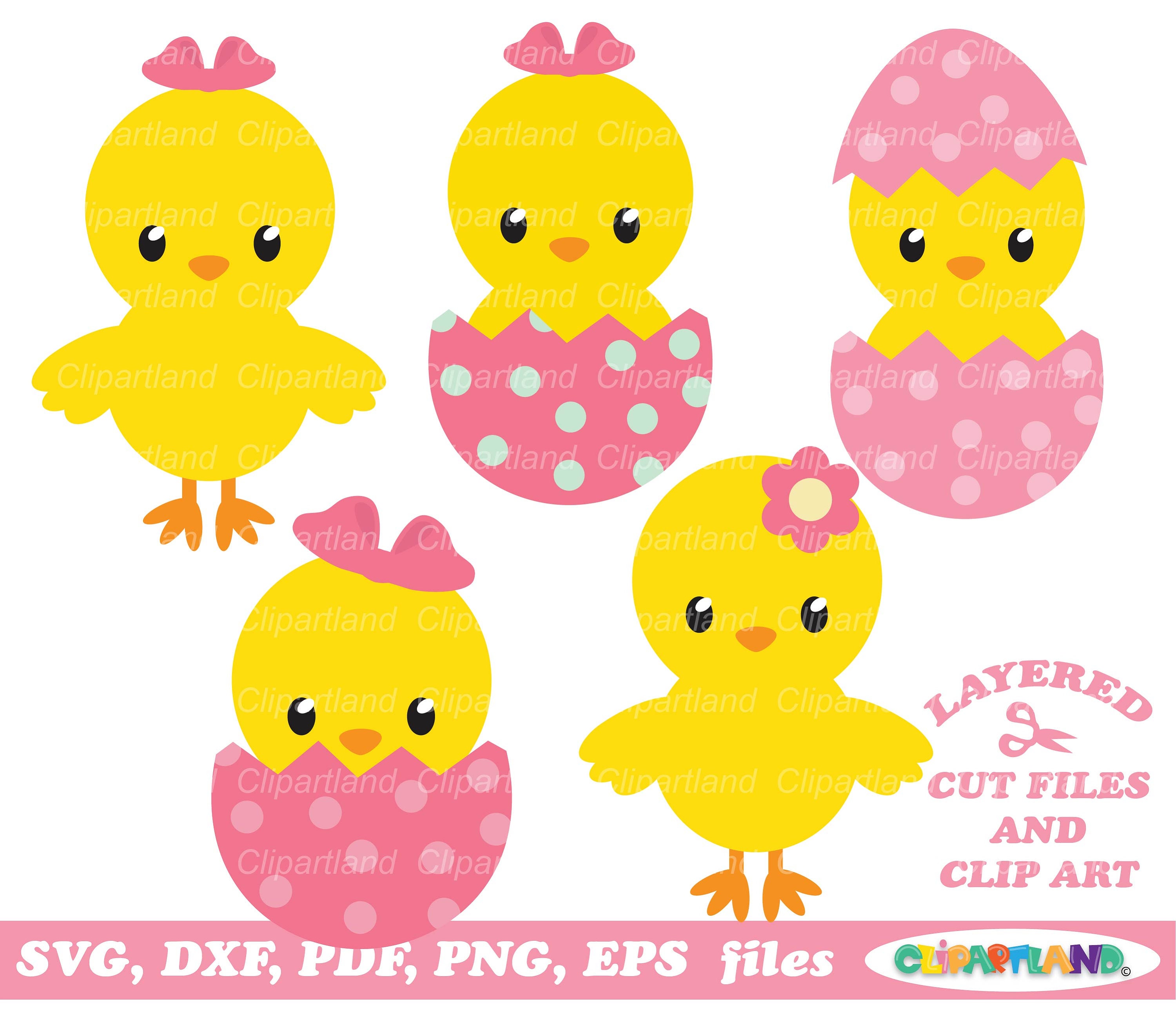 Easter Baby Chicks Clip Art