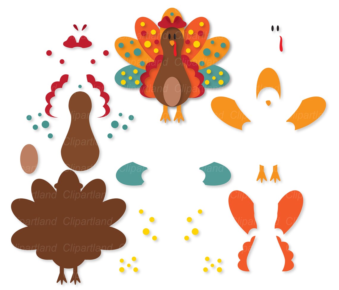 INSTANT Download. Cute Girly Turkey Svg Cut File and Clip Art. - Etsy