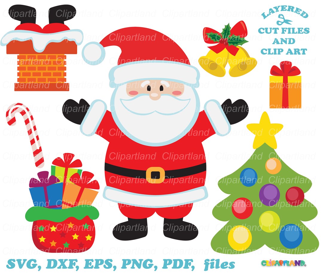 INSTANT Download. Christmas Santa Svg Cut Files and Clip Art. Personal ...
