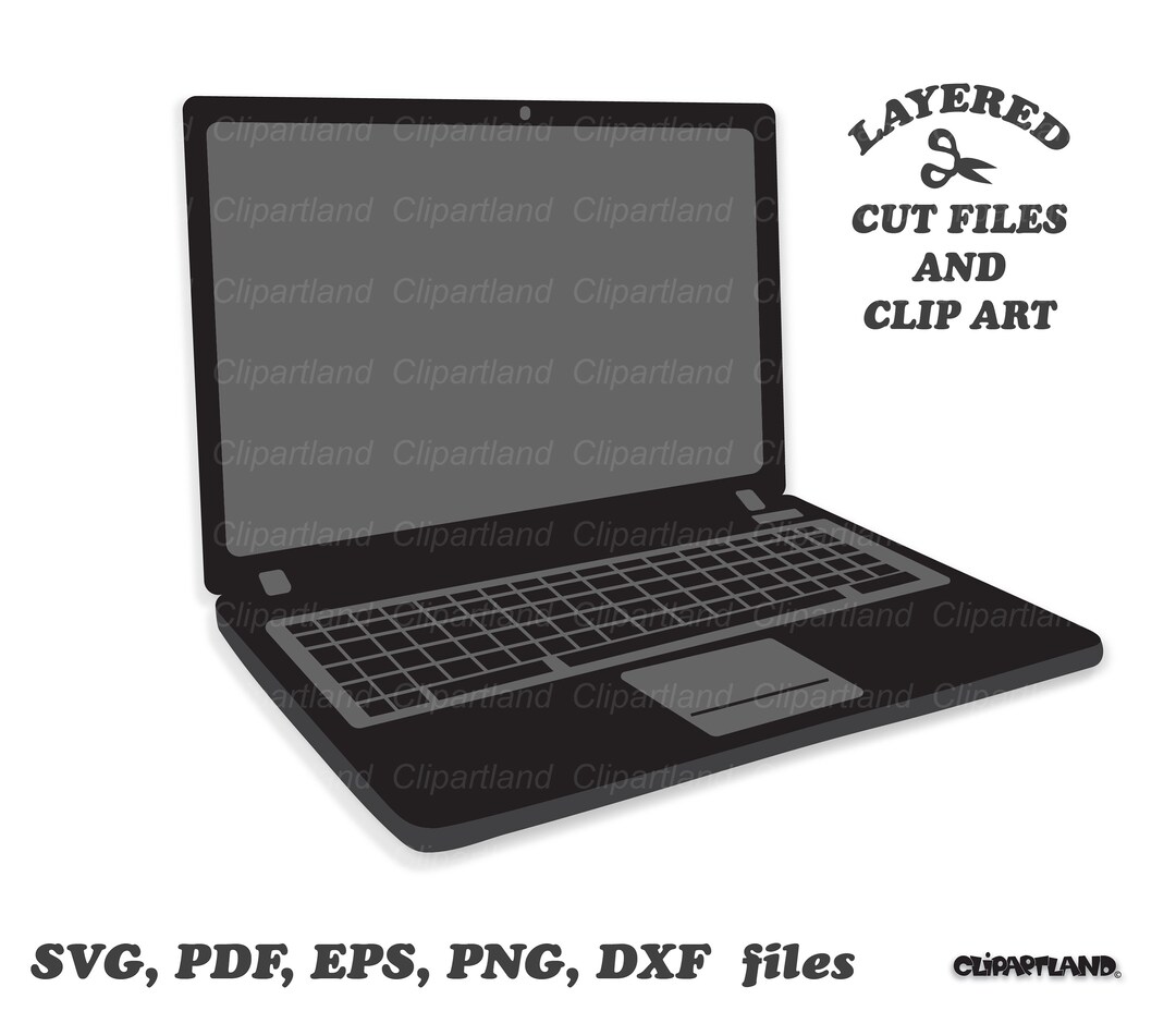 INSTANT Download. Laptop Silhouette Cut Files and Clip Art. L_2 ...