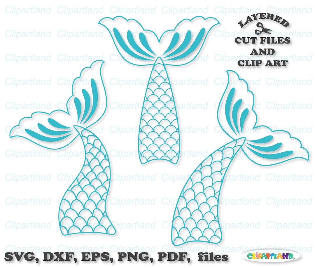 INSTANT Download. Mermaid Tail Svg Cut File and Clip Art. Commercial ...