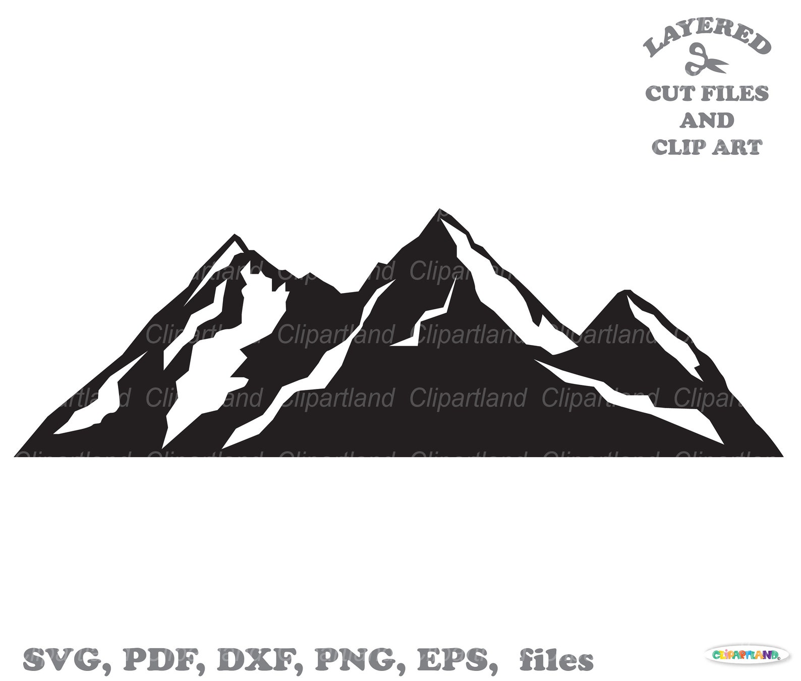 INSTANT Download. Mountains Silhouette Svg Cut File and Clip - Etsy
