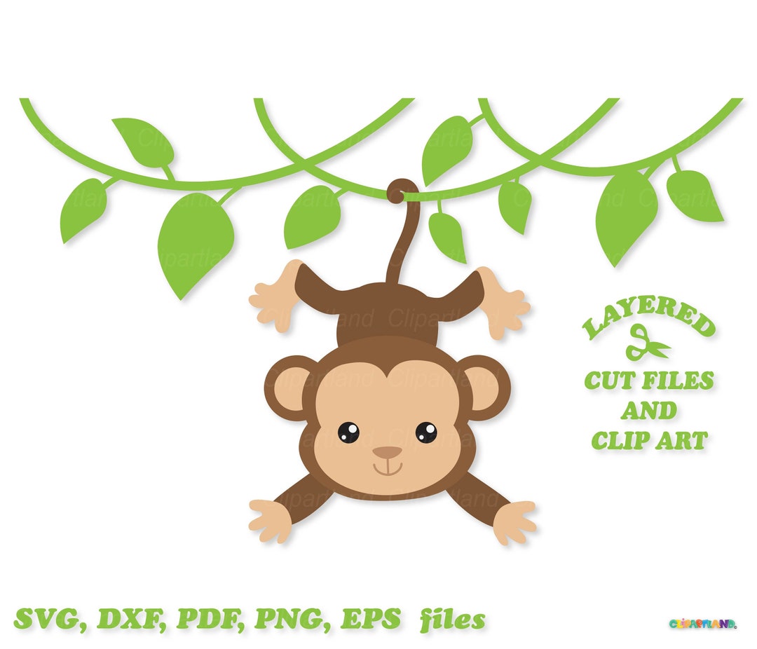 Cute Monkey Clipart SVG Cut File (digital Download) - Etsy