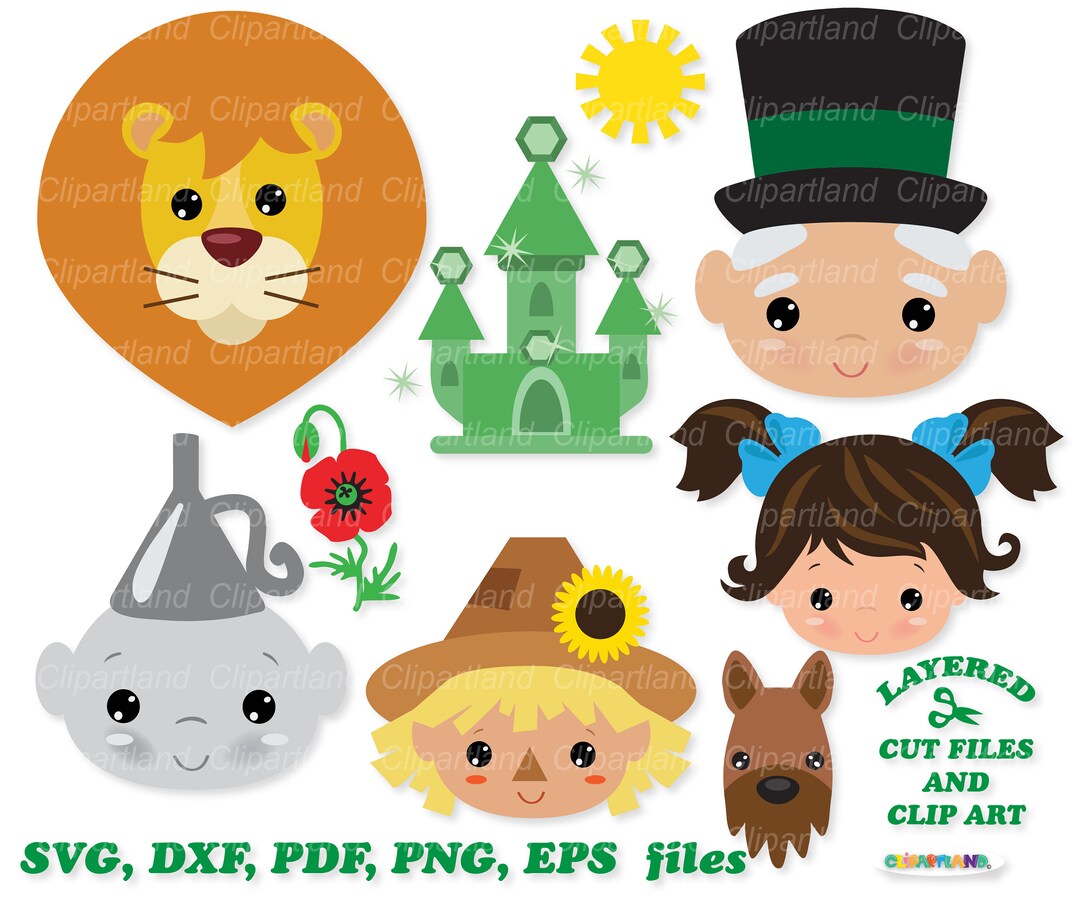 INSTANT Download. Wizard Oz Cut Files and Clip Art. Commercial License ...