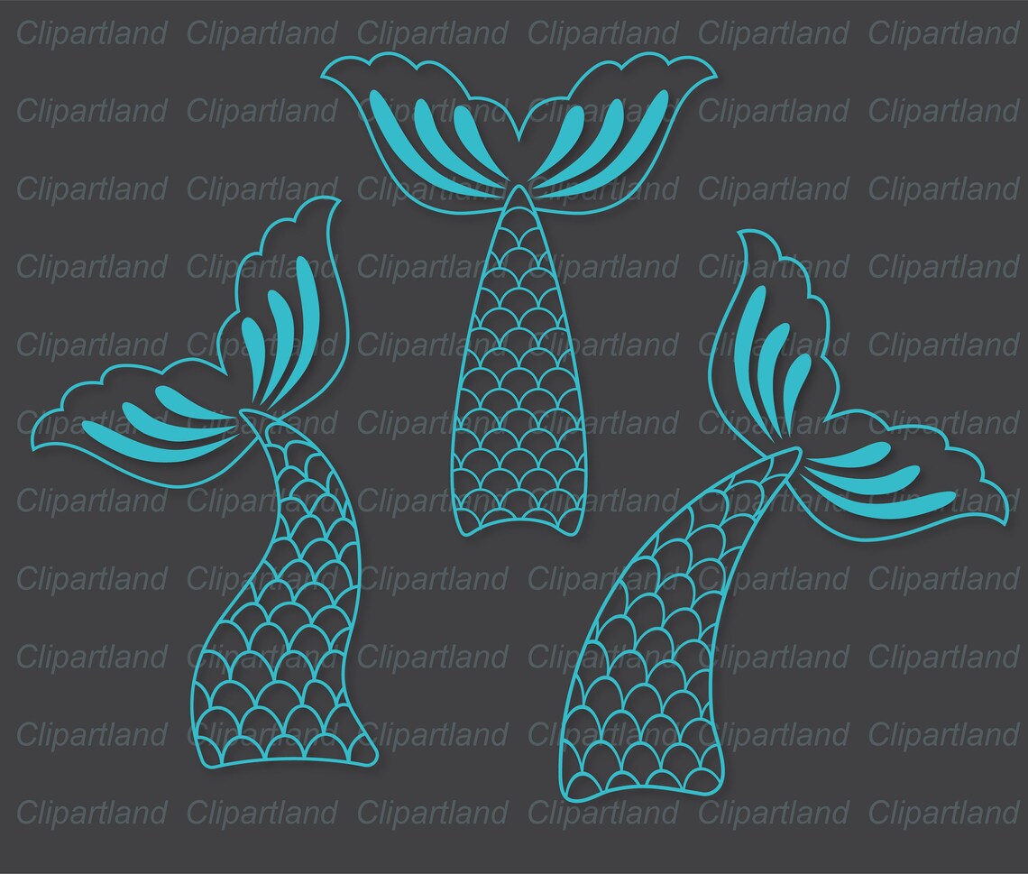 INSTANT Download. Mermaid Tail Svg Cut File and Clip Art. - Etsy
