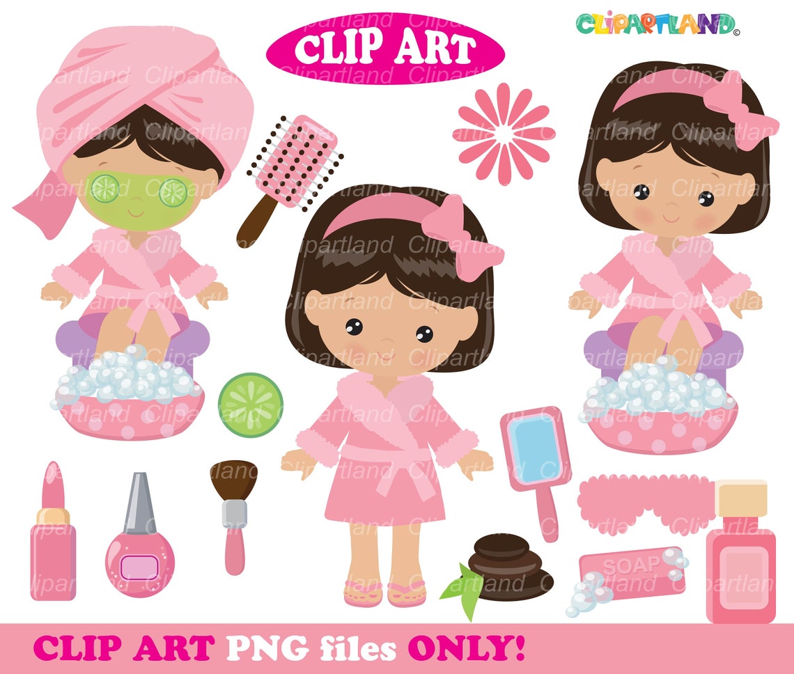 INSTANT Download. Spa Girl Party Clip Art. Cspa_65_spa. - Etsy UK