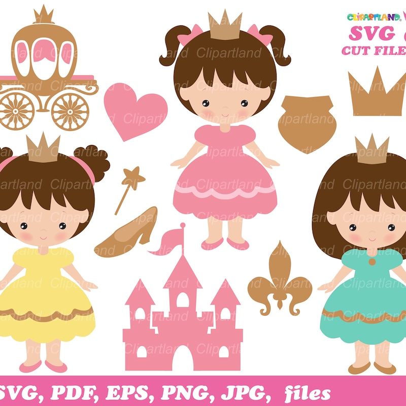 Princess Portrait Svg - Etsy