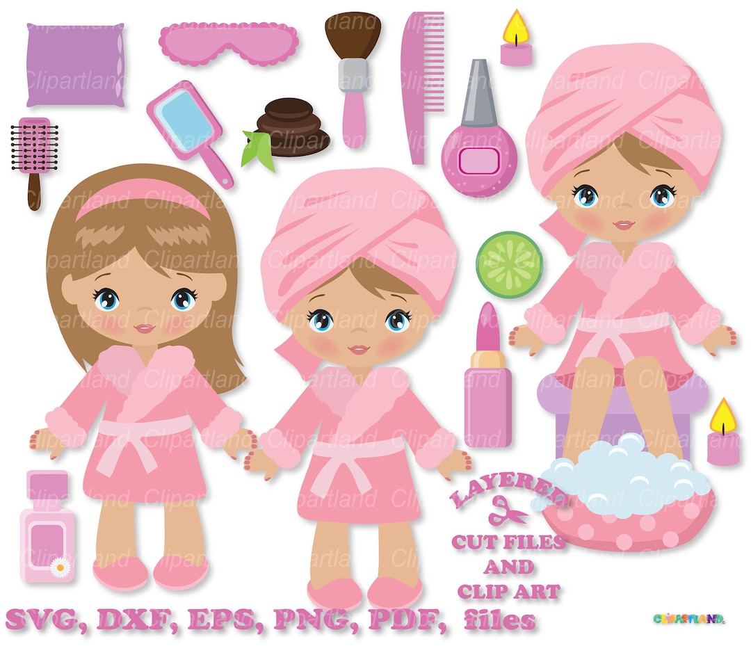INSTANT Download. Cute Spa Girl Svg Cut Files. Personal and Commercial ...