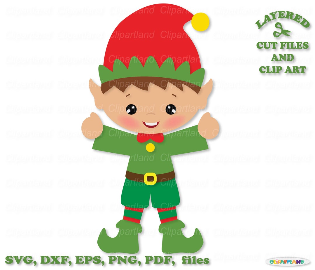 INSTANT Download. Cute Christmas Elf Boy Svg, Dxf Cut Files and Clip ...