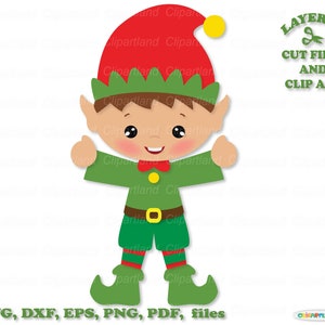 INSTANT Download. Cute Christmas Elf Boy Svg, Dxf Cut Files and Clip ...