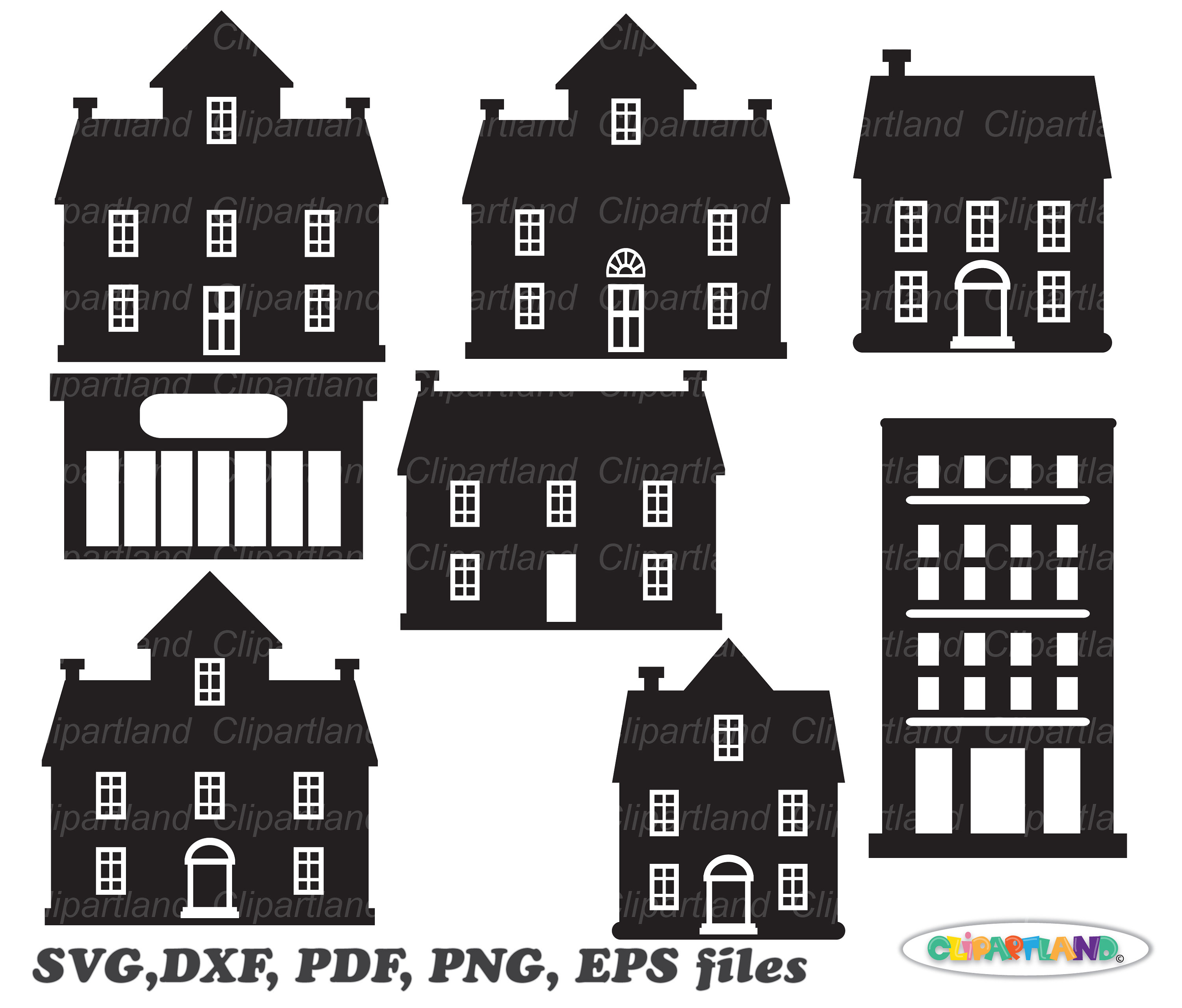 House Silhouette Vector Free Download