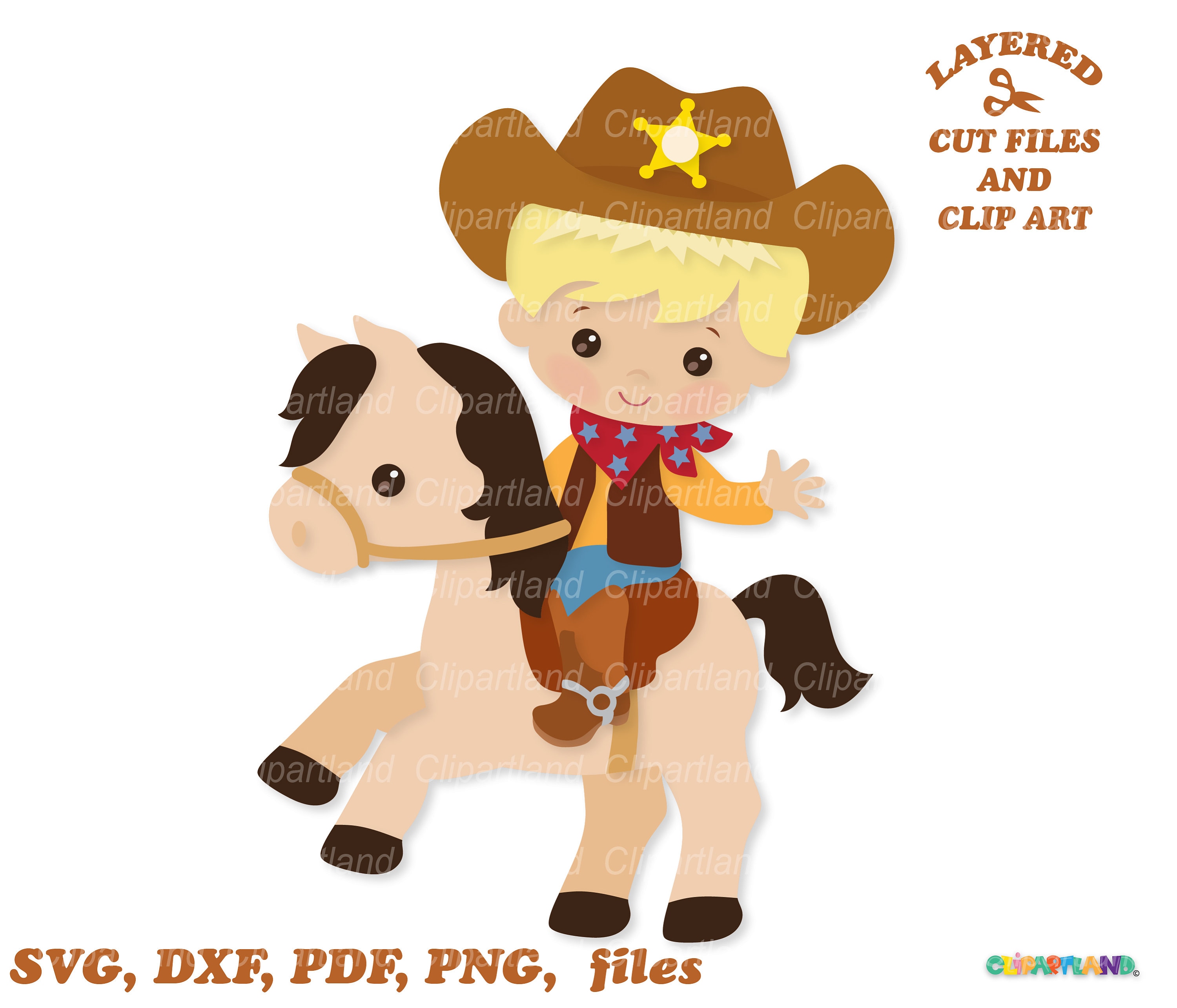 Cowboy On Horse Clip Art