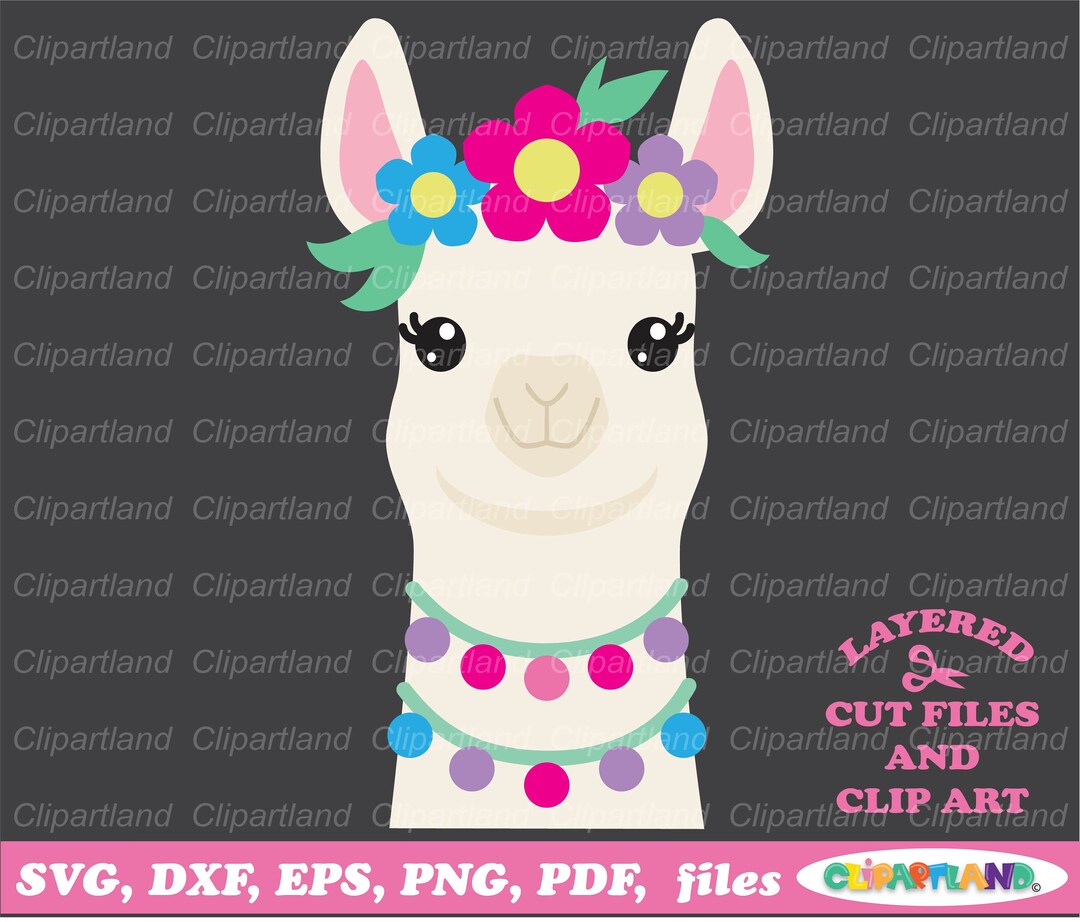 INSTANT Download. Commercial License is Included! Cute Llama Face Cut ...