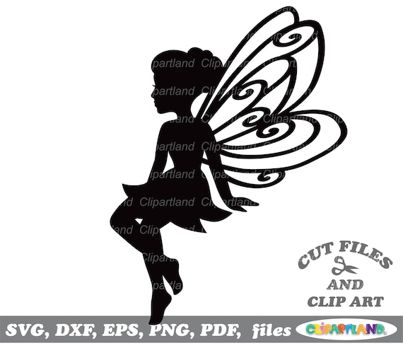 Sitting Fairy Silhouette Clip Art