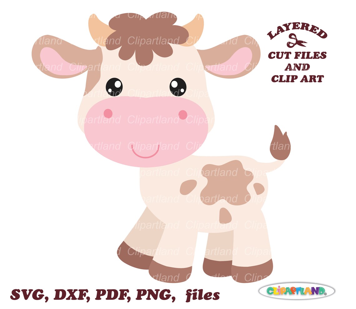 INSTANT Download. Cute Sitting Cow Svg Cut File and Clip Art. - Etsy
