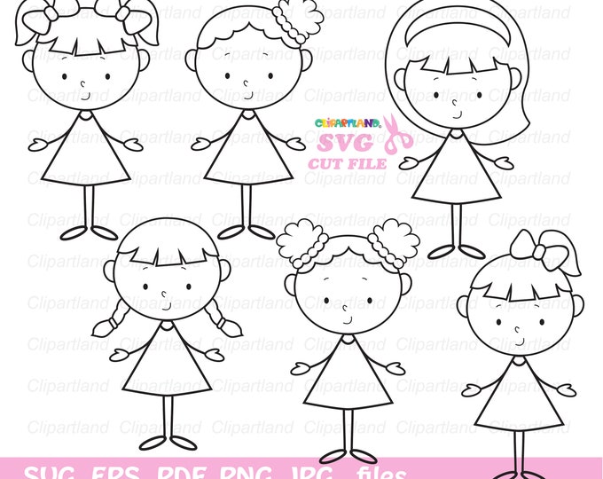 INSTANT Download. Stick Figure Farm Animals Svg Cut Files and Clip Art ...
