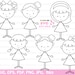 INSTANT Download. Stick Figure Girl Svg Cut Files and Clip Art. Cstg_2 ...
