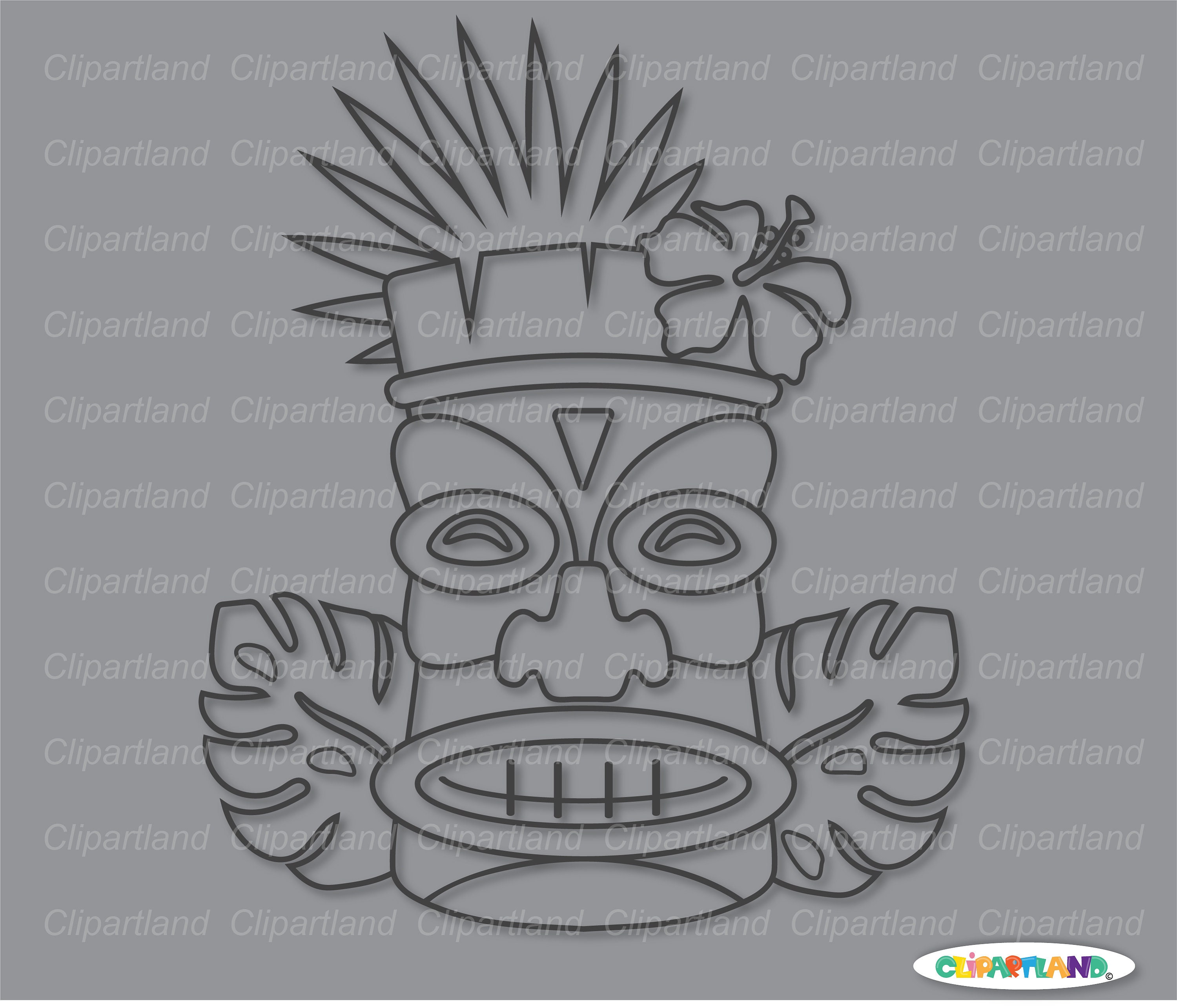 Tiki Face Drawings