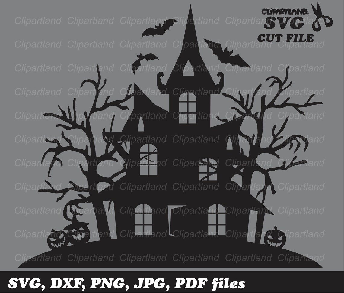 INSTANT Download. Halloween Haunted House Svg Cut File and - Etsy