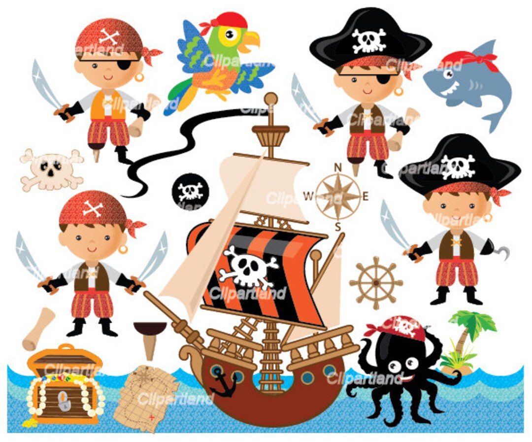 INSTANT Download. Pirates Boys Clip Art. CP_28. Personal and Commercial ...