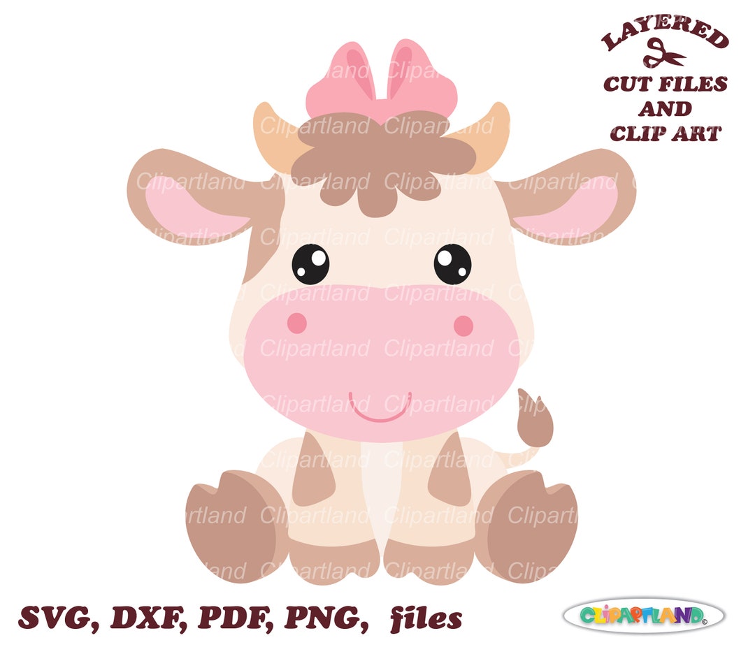 INSTANT Download. Cute Sitting Cow Svg Cut File and Clip Art ...