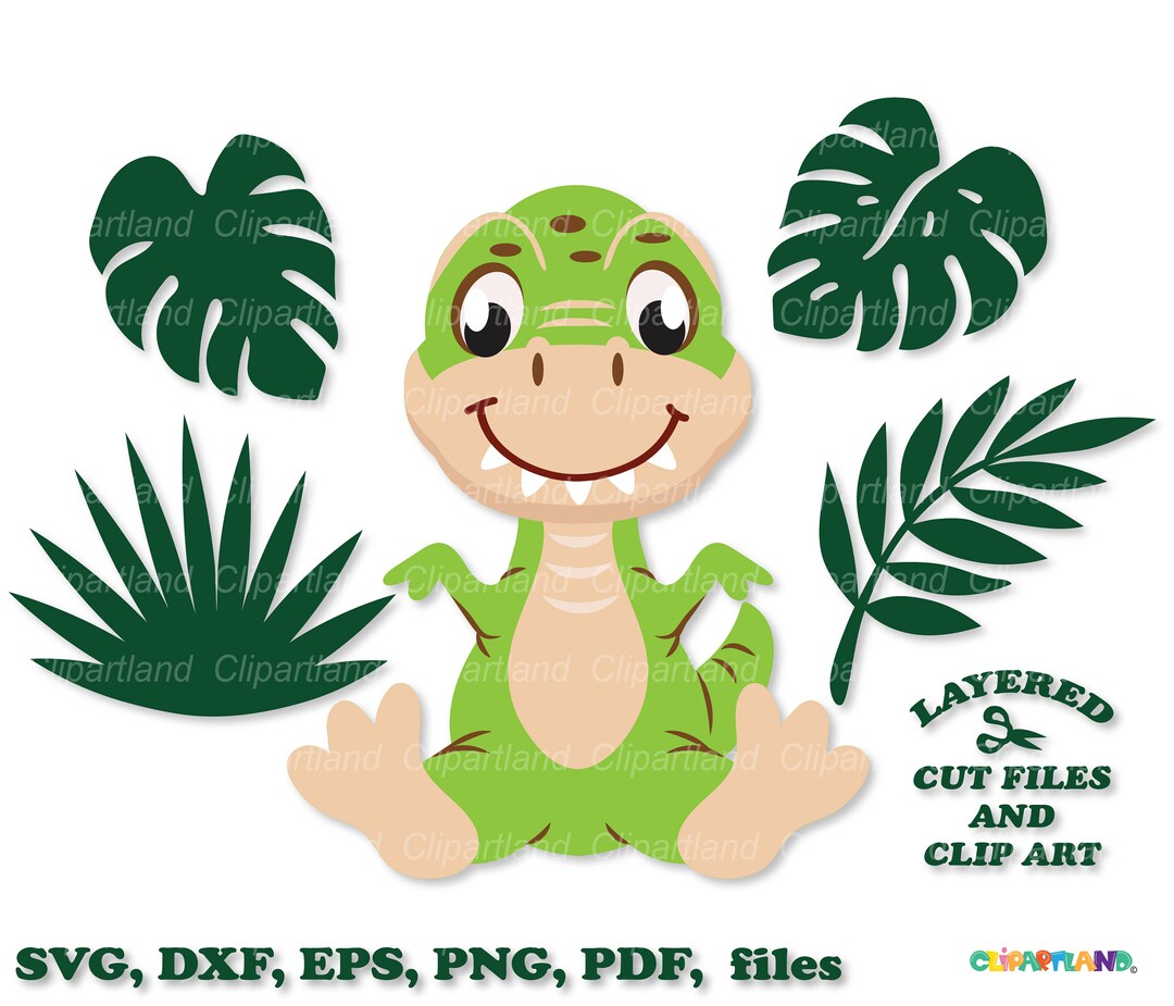 INSTANT Download. T Rex Svg. Cute Sitting Baby Dinosaur Svg Cut File ...