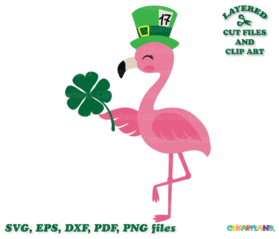 INSTANT Download. Cute Patrick Flamingo Svg Cut File and Clip Art ...