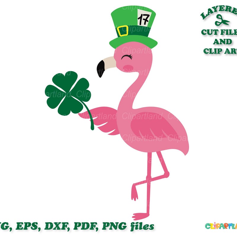 St. Patrick's Day Flamingo - Etsy