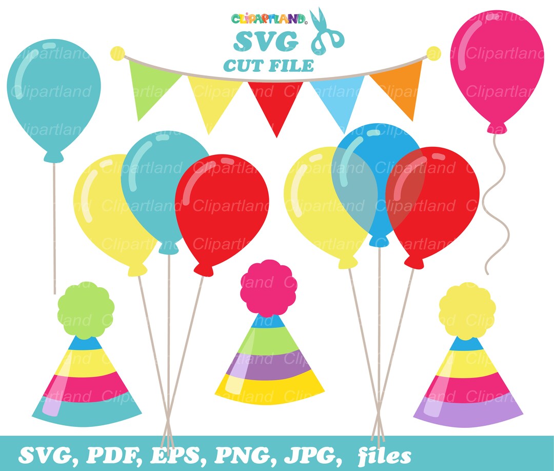 INSTANT Download. Birthday Balloons Svg Cut Files. Cb_2. Personal and ...