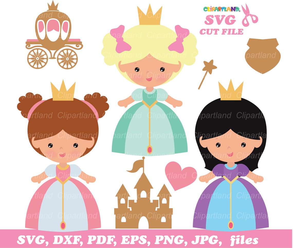 INSTANT Download. Cute Princess Svg Cut Files. P_7. Personal | Etsy