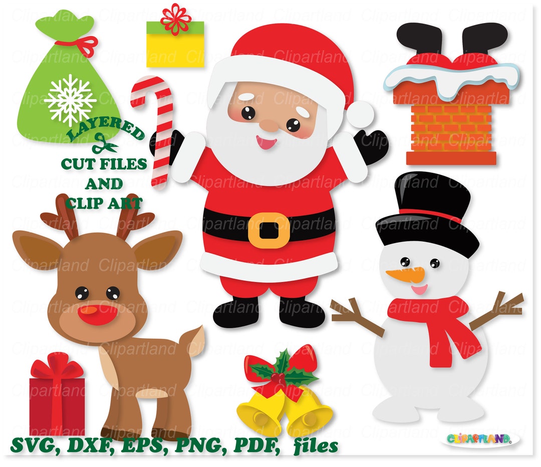 INSTANT Download. Christmas Bundle Svg. Cute Christmas Santa Claus Svg ...