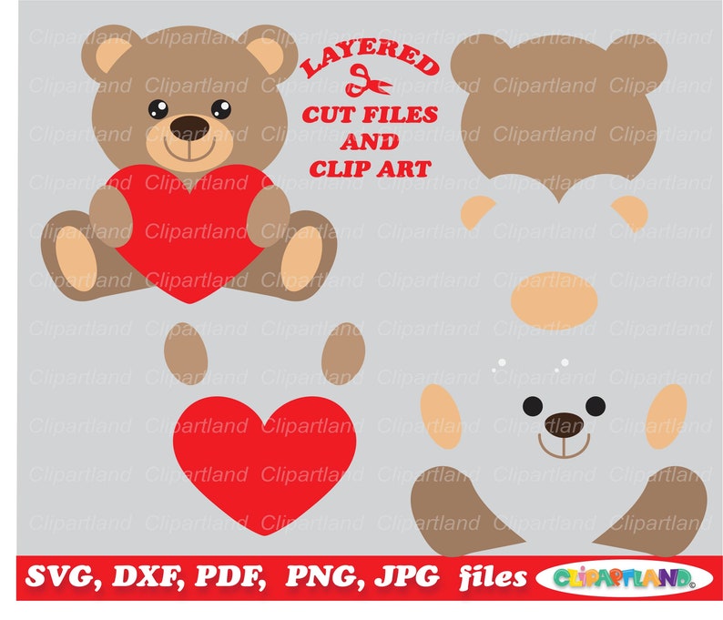 INSTANT Download. Valentine Teddy Bear Svg. Bv_2. Personal and ...
