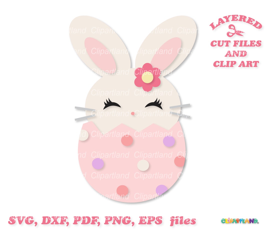 INSTANT Download. Cute Easter Bunny Girl Svg Cut Files and Clip Art ...