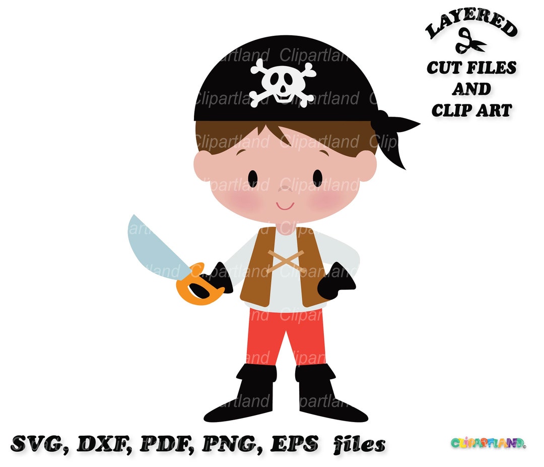 INSTANT Download. Cute Little Pirate Boy Svg Cut File and Clip Art ...