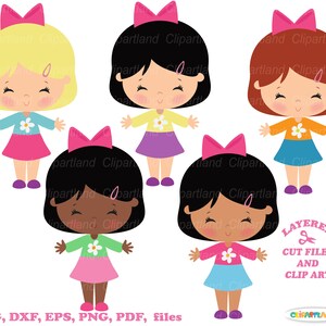 INSTANT Download. Cute Girl Svg Cut Files and Clip Art. Personal and ...
