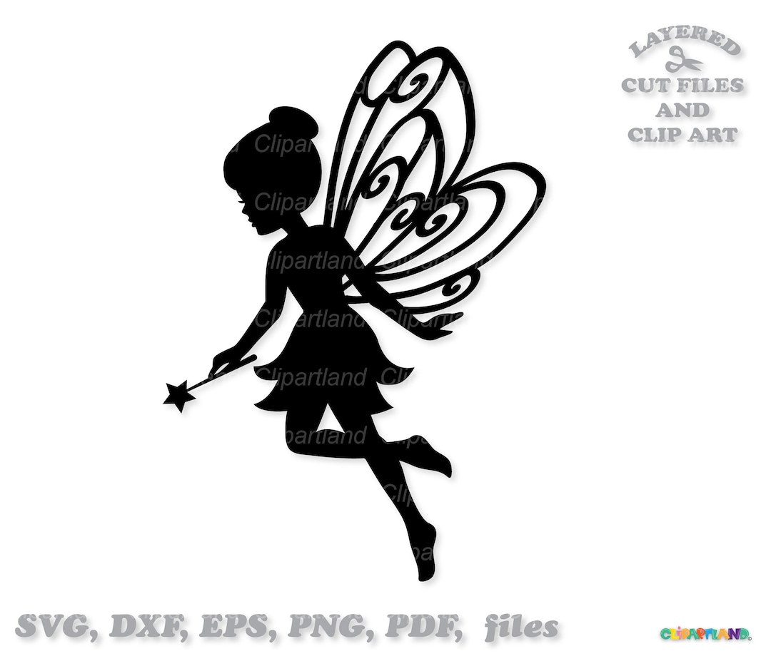Instant Download Pretty Garden Fairy Silhouette Svg Cut File And Clip