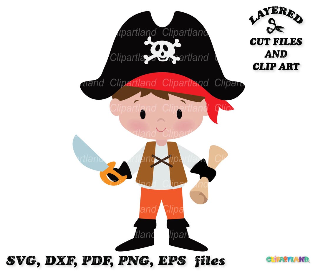 Pirate Boy Clipart & Cut File (SVG, PNG, PDF) - Etsy