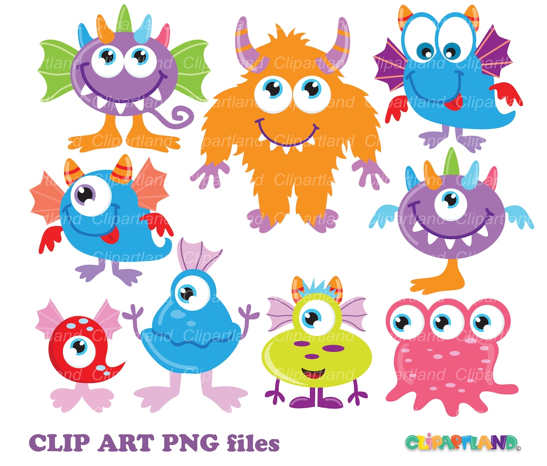 INSTANT Download. Personal and Commercial Use Included! Cute Monster ...